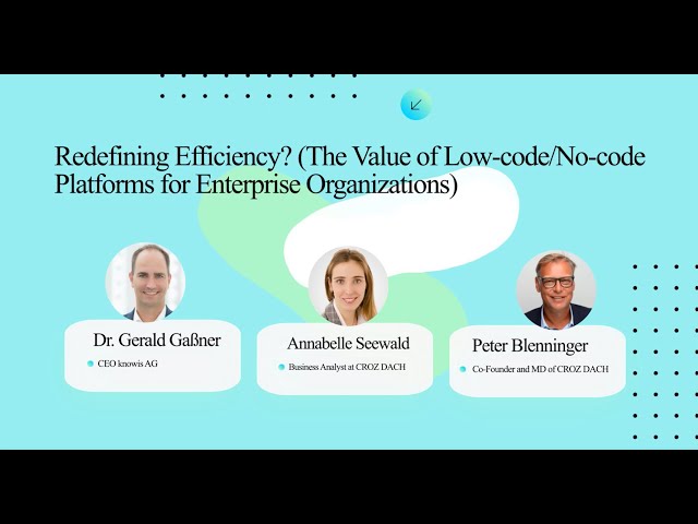 Redefining Efficiency? (The Value of Low-code/No-code Platforms for ...